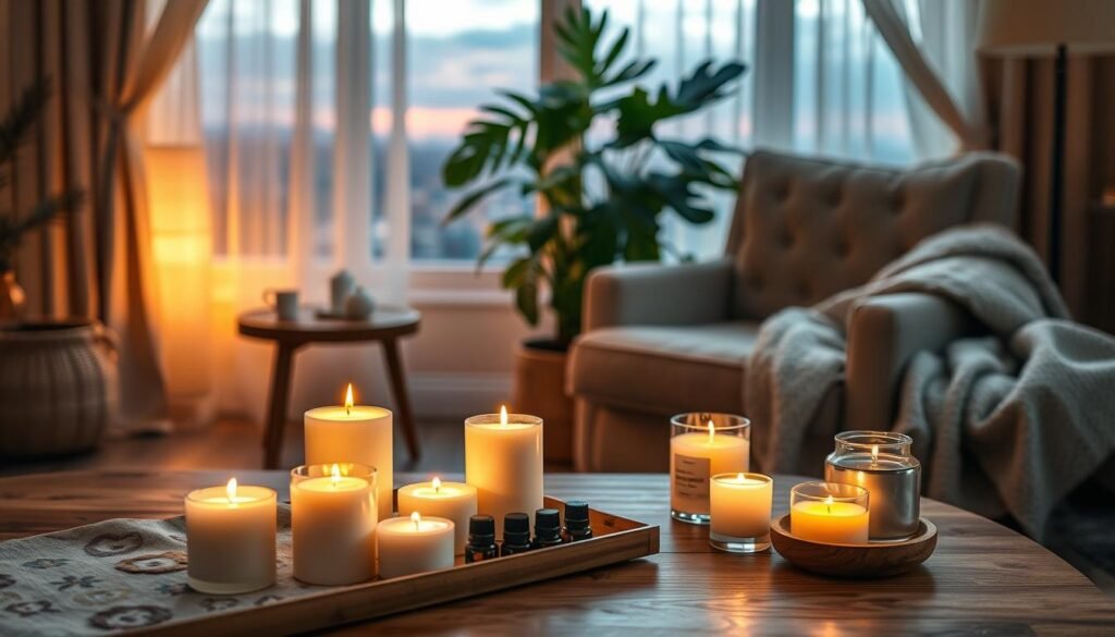 Using candles and scents to capture coziness