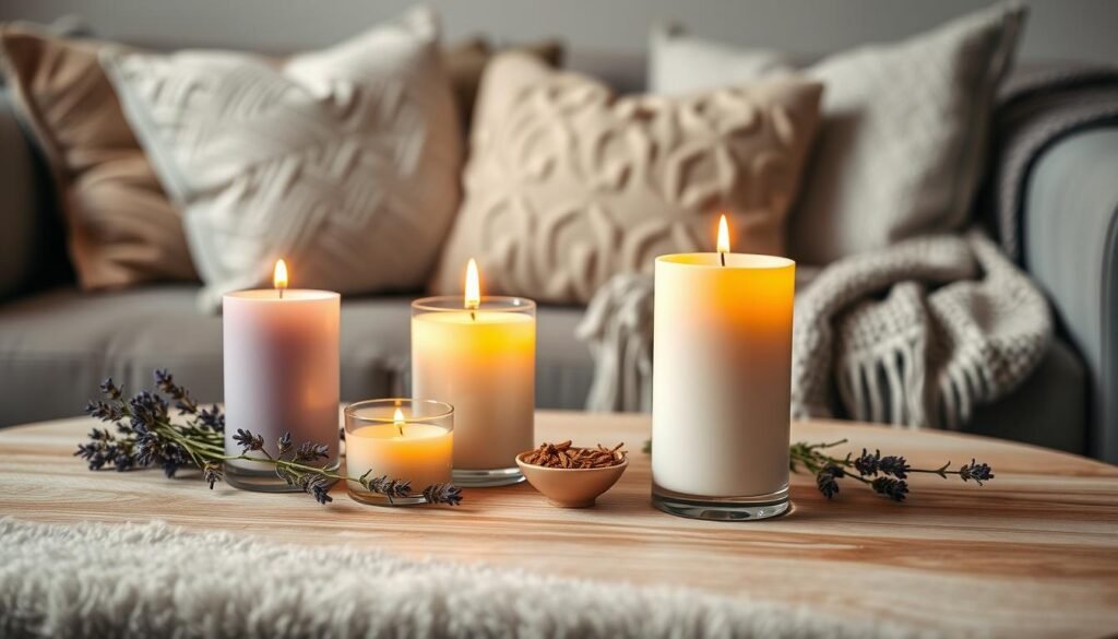 Using candles and scents to capture coziness